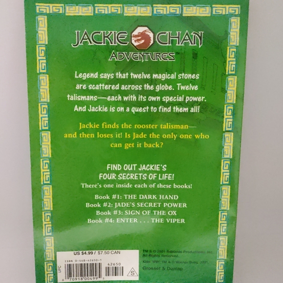 Kids WB | Other | Jackie Chan Adventures Book Jades Secret Power New ...
